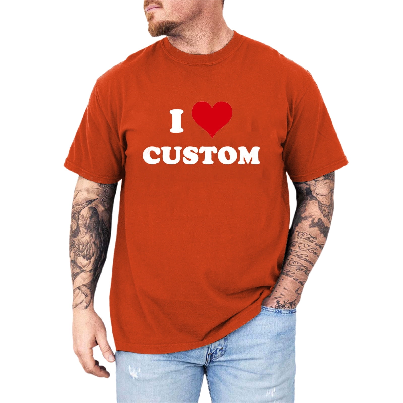Add Your Own Design Custom Personalized T Shirts For Men I Love Custom ...