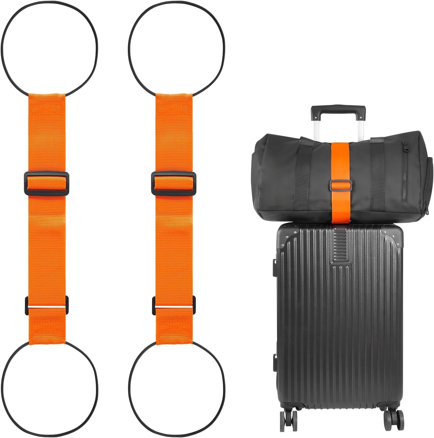 Add a Bag Luggage Straps 2 Pack, Adjustable Bungee Elastic Belt to ...