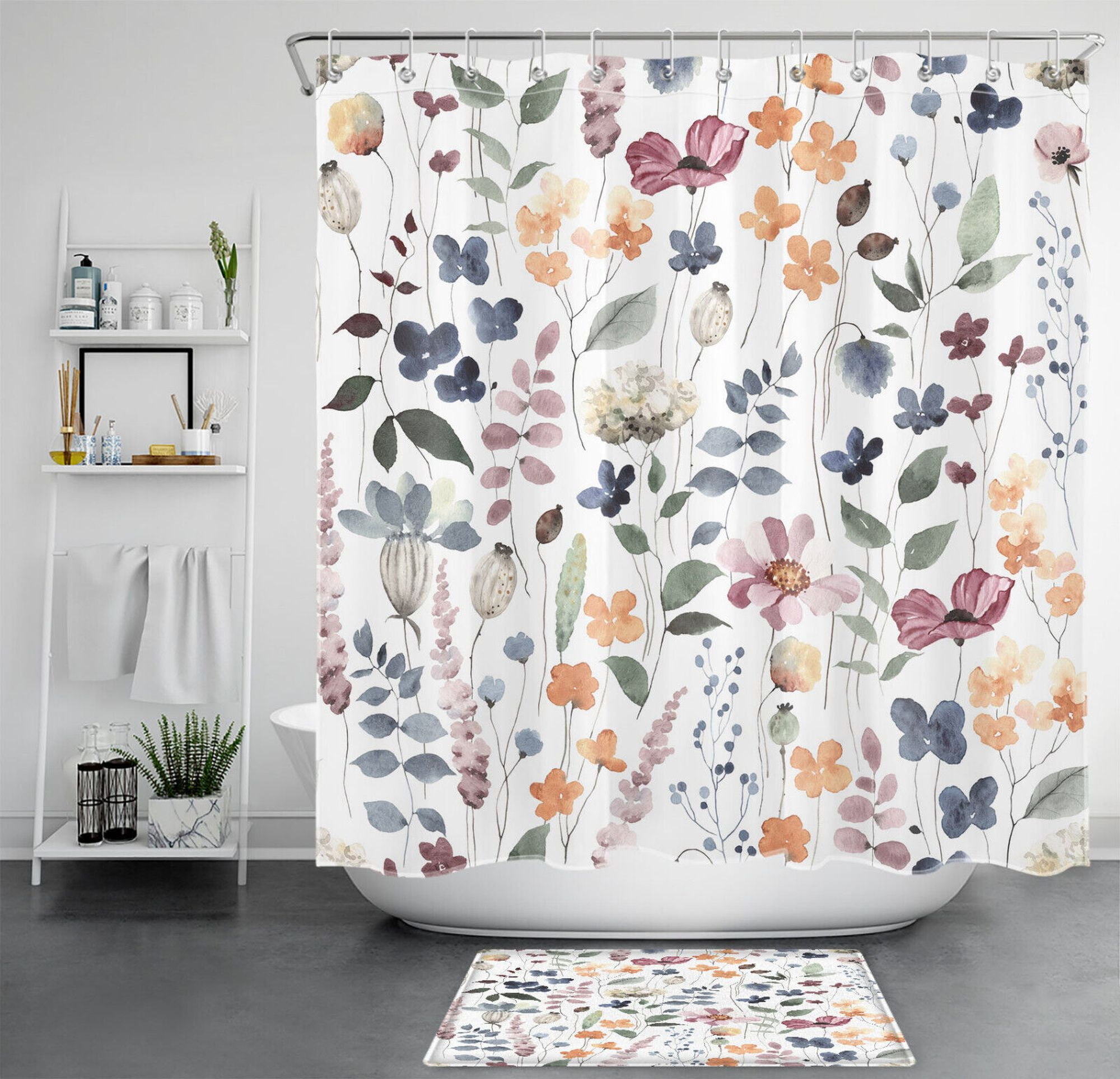 Add A Touch Of Vintage Elegance To Your Bathroom With This Watercolor