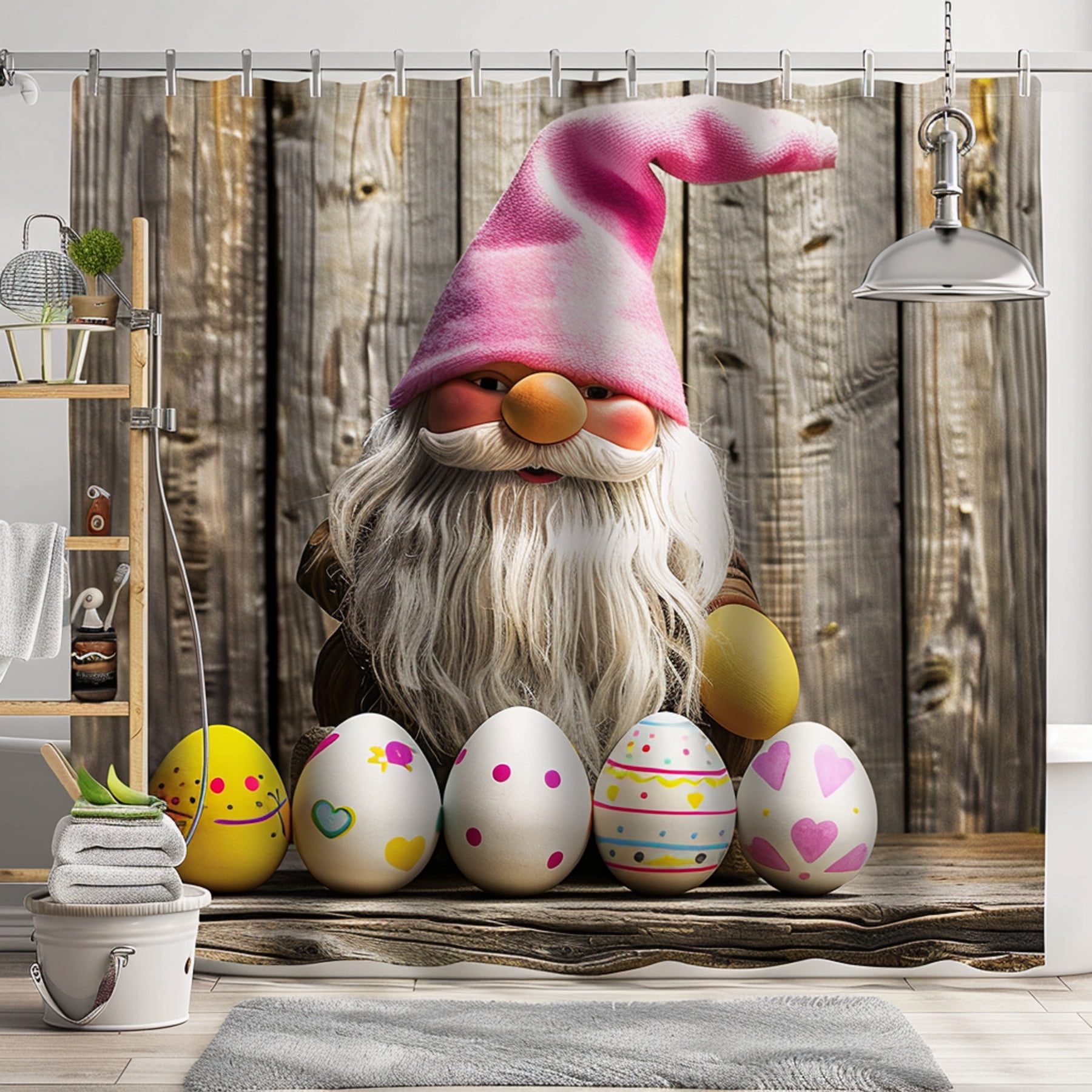 Add a touch of whimsy to your bathroom with our Easter Shower Curtain a ...