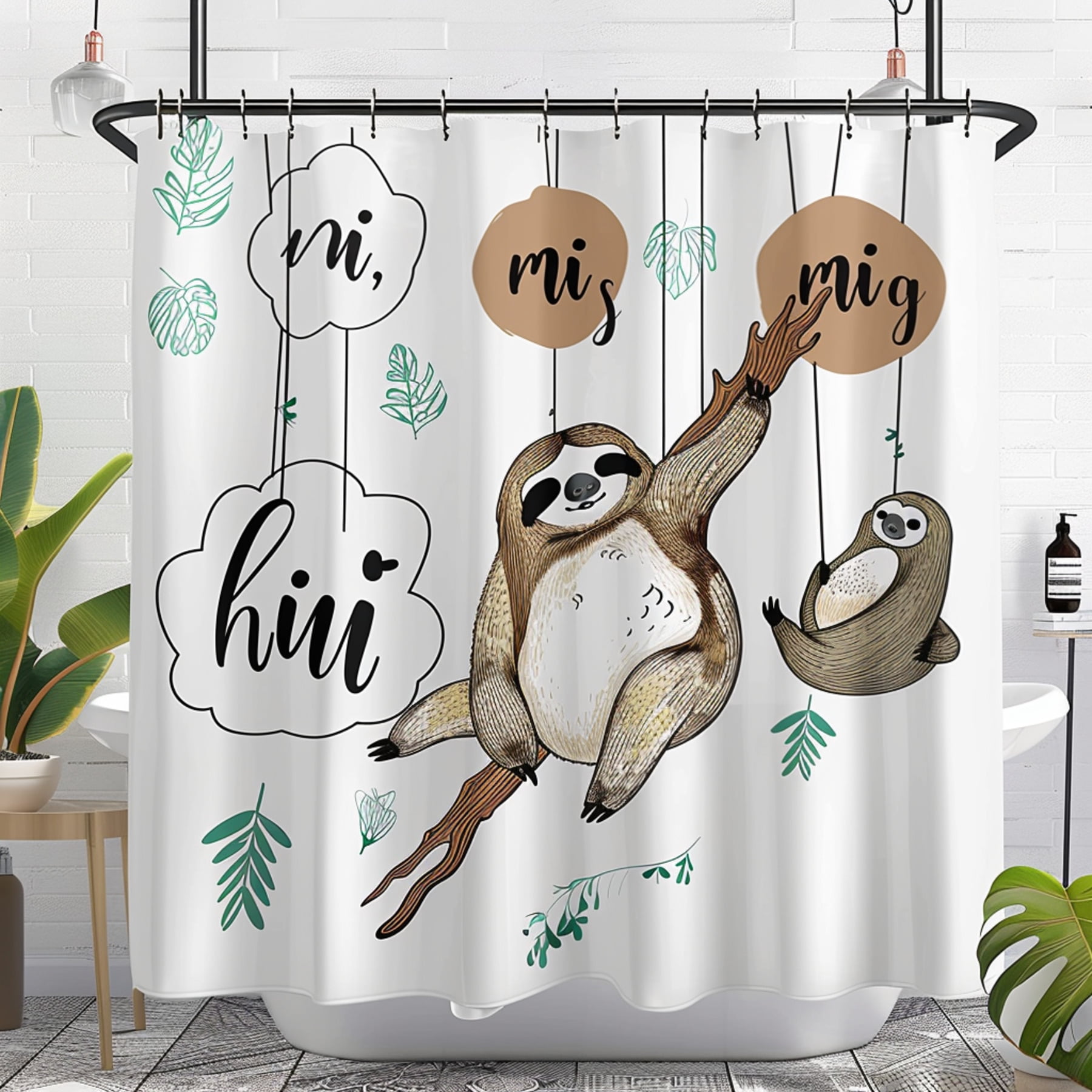 Add A Touch Of Whimsy To Your Bathroom With Our Sloth Cartoon Shower