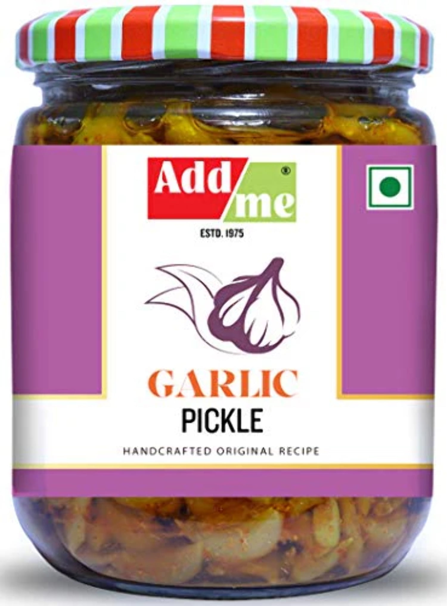 Add me Home Made Hot Garlic Pickle 500 gm Spicy Lahsun Achar, 500g ...