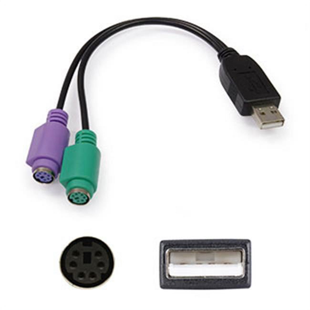 Add-onputer Peripherals, L 8 in. Usb 2.0 a Male To Ps-2 Female Grey ...