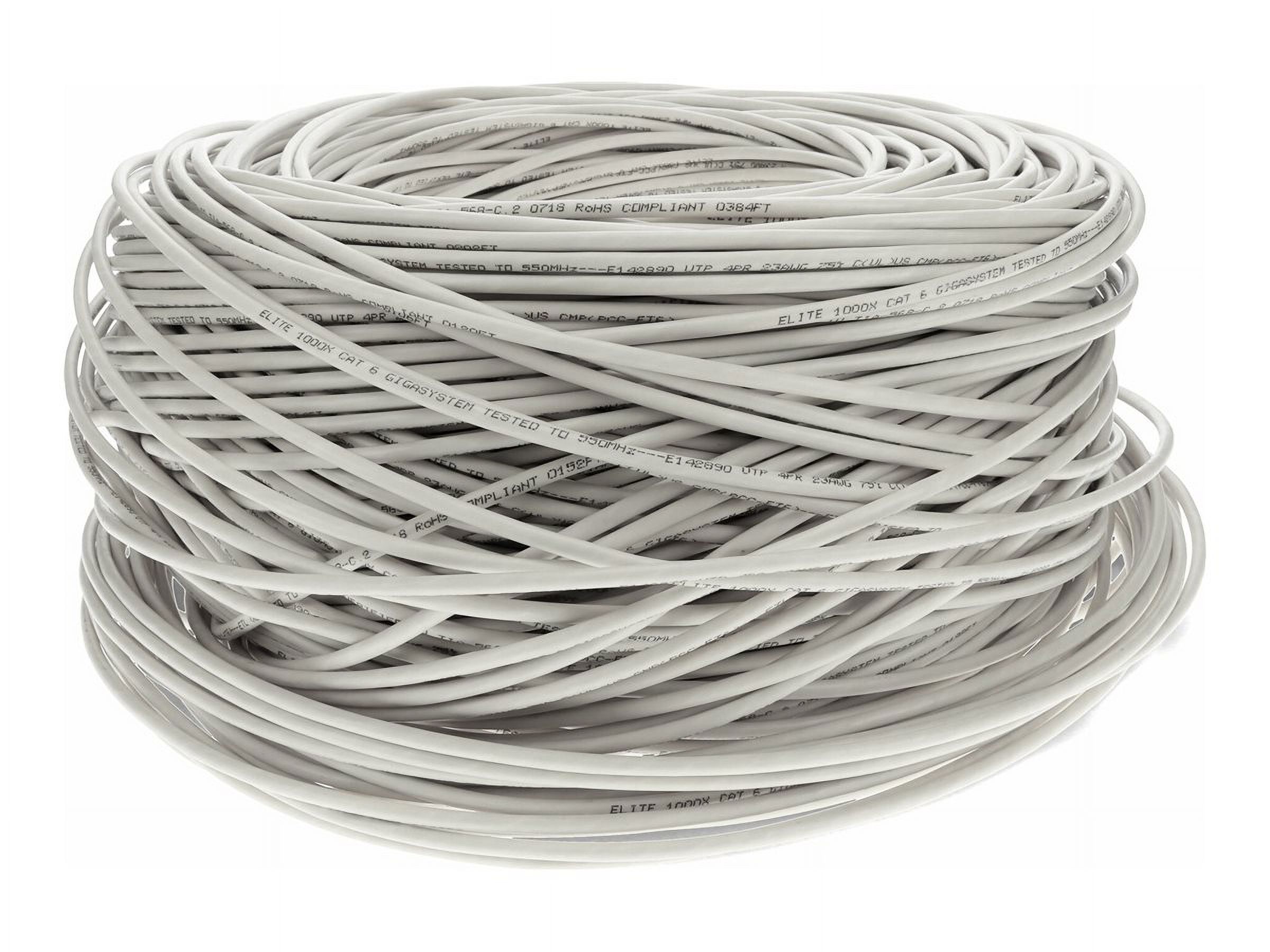AddOn 1000ft non-terminated white Cat6 Straight UTP PVC Copper Patch ...
