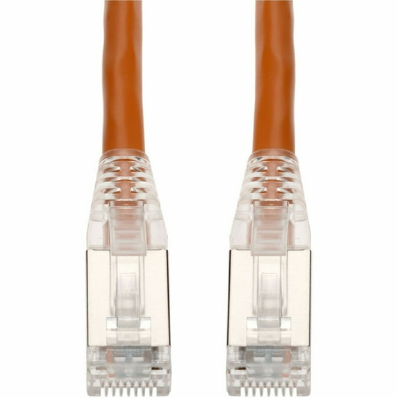 AddOn 15ft Orange CAT 6 Shielded PVC Ethernet Cable Snagless Easy Clear ...