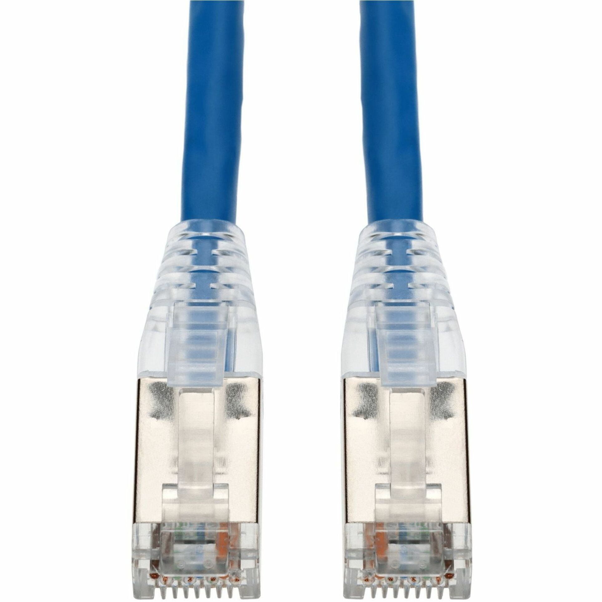 AddOn 18ft RJ-45 (Male) to RJ-45 (Male) Blue Cat6A Straight Shielded Twisted Pair PVC Copper ...
