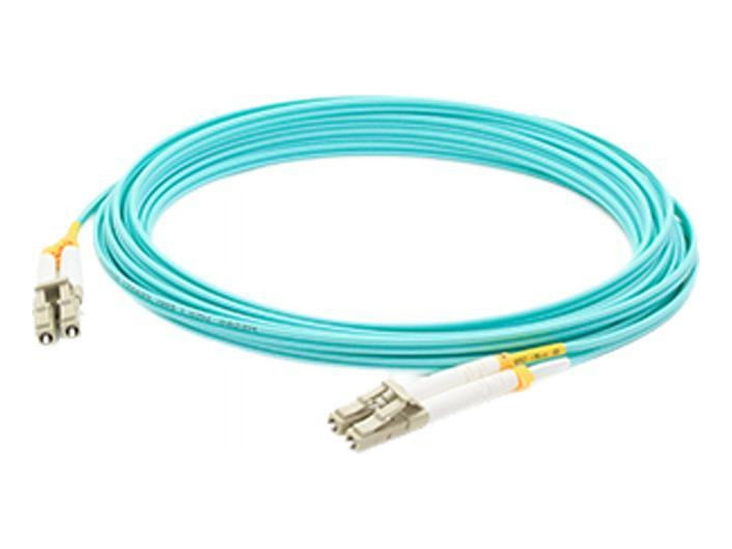 AddOn 1m Laser Optimized Multi-Mode fiber (LOMM) Duplex LC/LC OM4 Aqua Patch Cable - Walmart.com