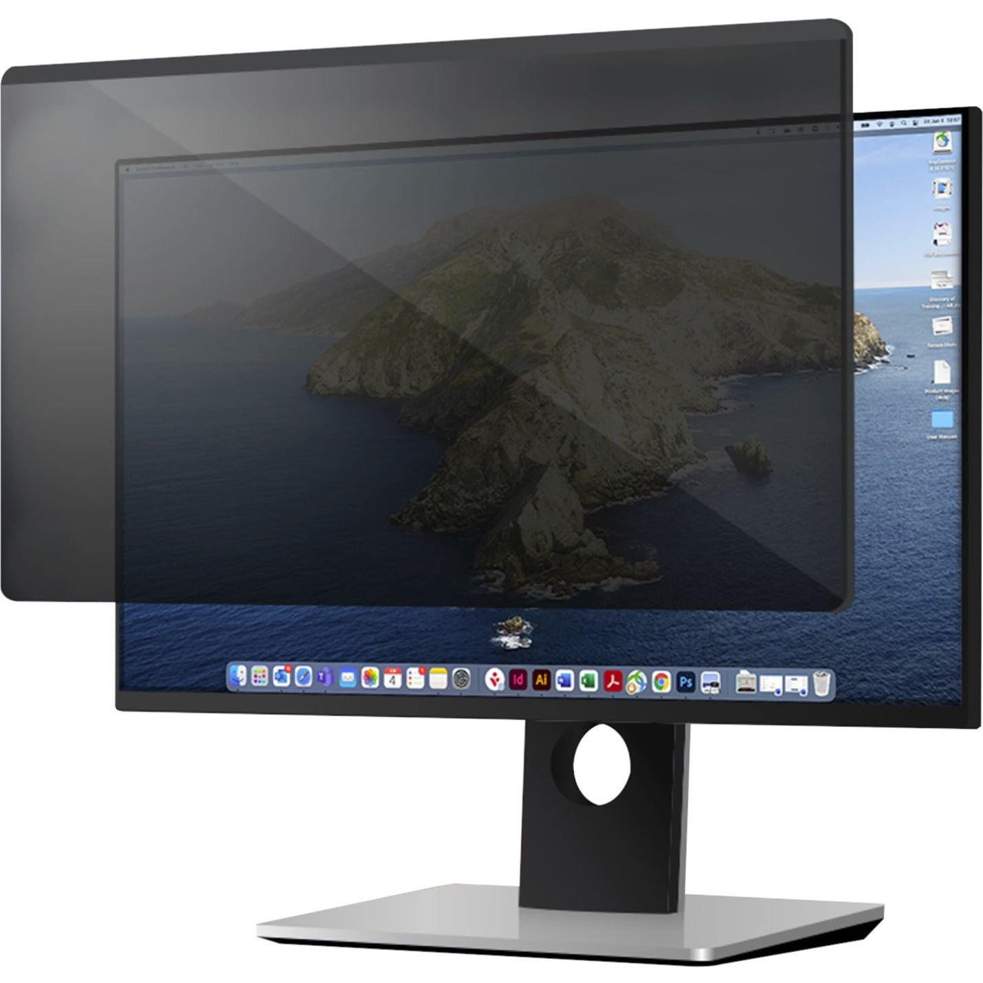 AddOn 24" Anti-Blue Light Privacy Screen with Adhesive Tabs Tinted ...