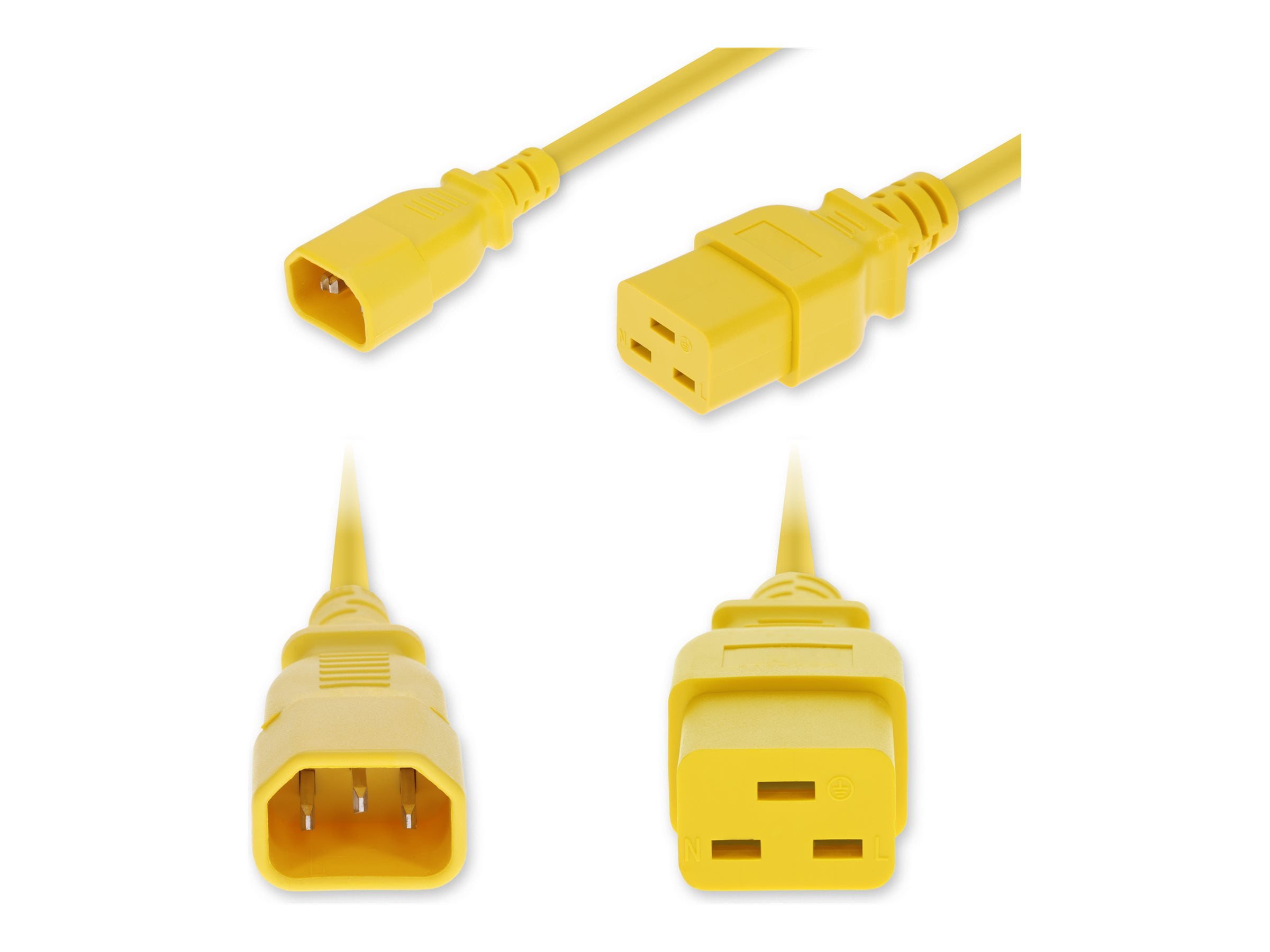 2FT C14 C19 14 AWG YLLW PWR CBL - Walmart.com