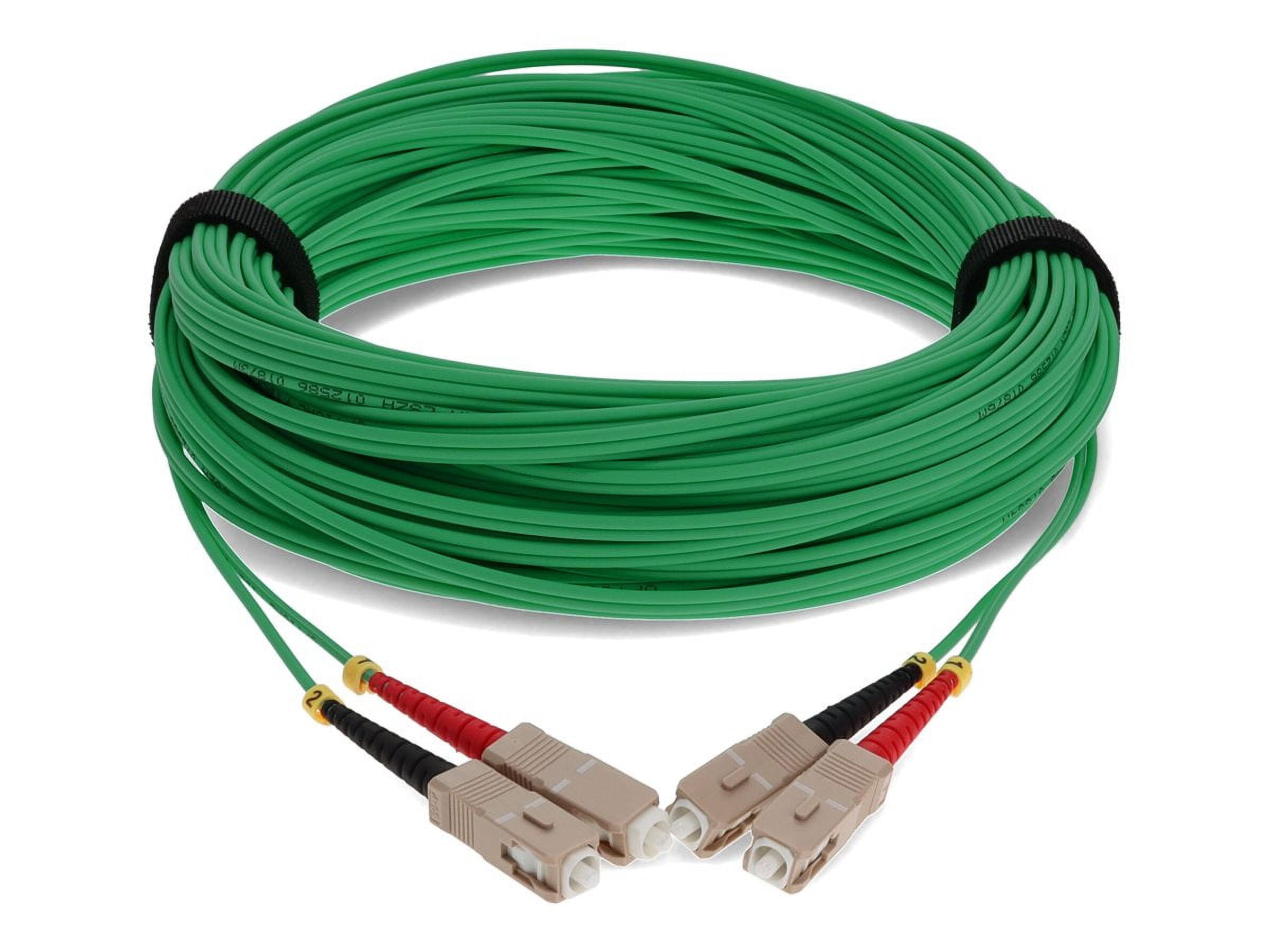 AddOn 30m SC (Male) to SC (Male) Green OM4 Duplex Fiber OFNR (Riser ...