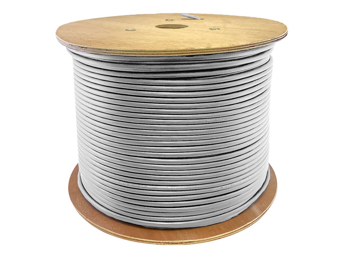AddOn 350ft Non-Terminated Shielded White Cat6 STP Plenum-Rated Copper ...