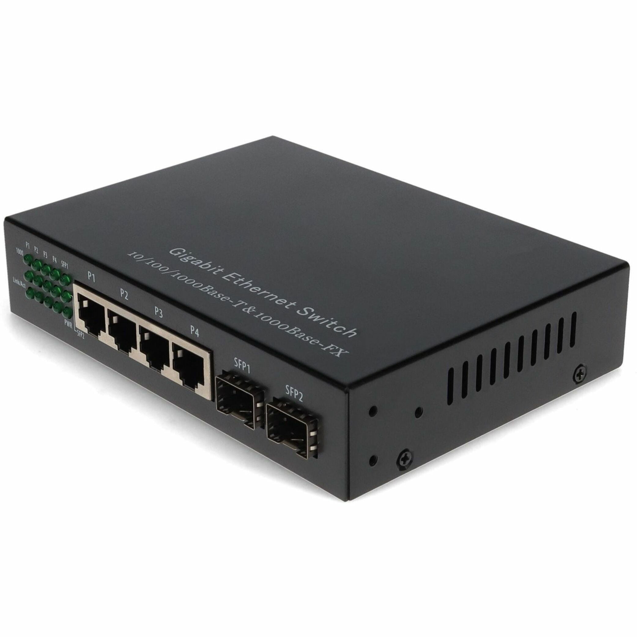 AddOn 4 10/100/1000Base-TX(RJ-45) to 2x open SFP Gigabit Ethernet ...