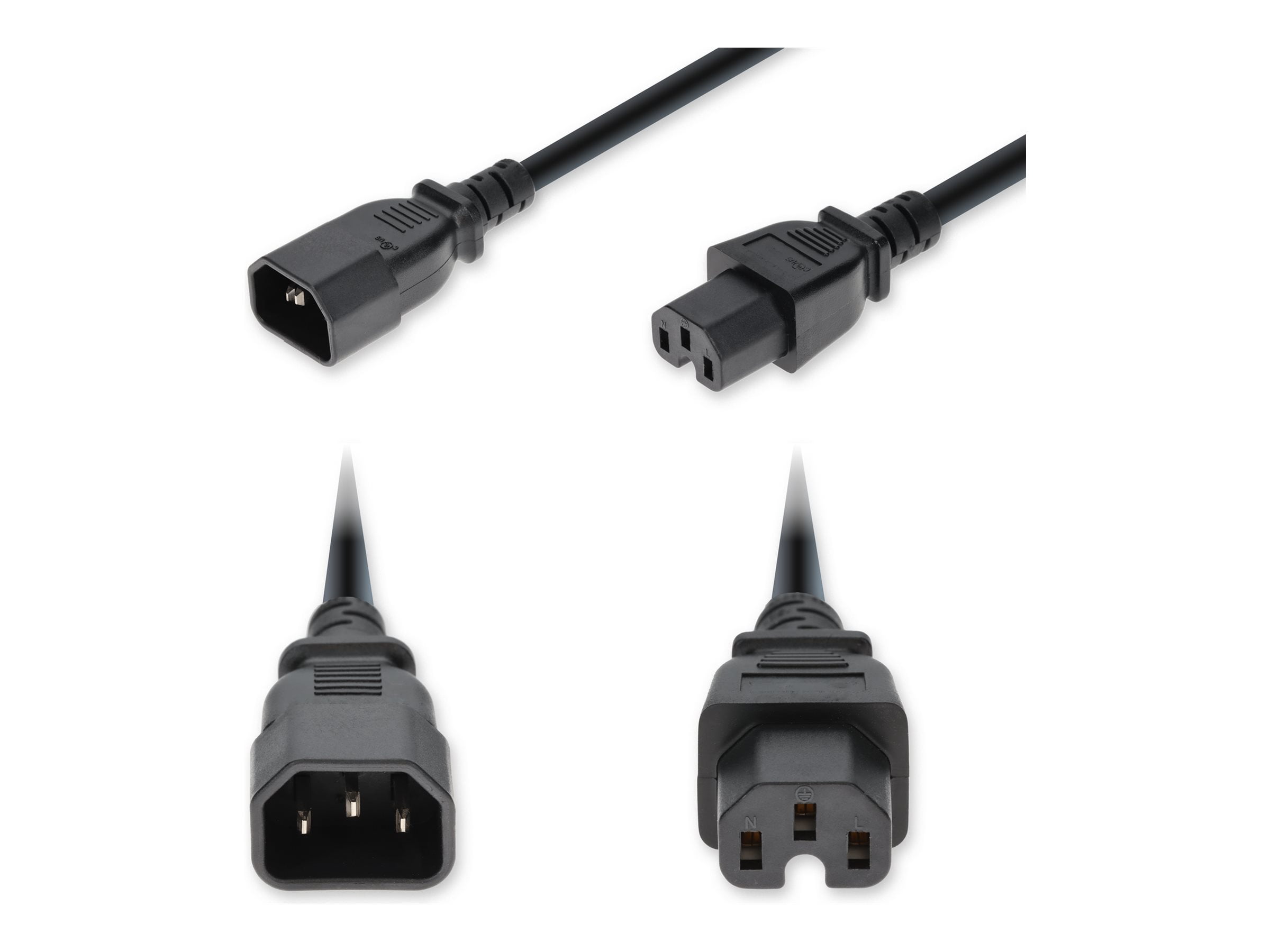 6FT C14 C15 14 AWG BLK PWR CBL - Walmart.com