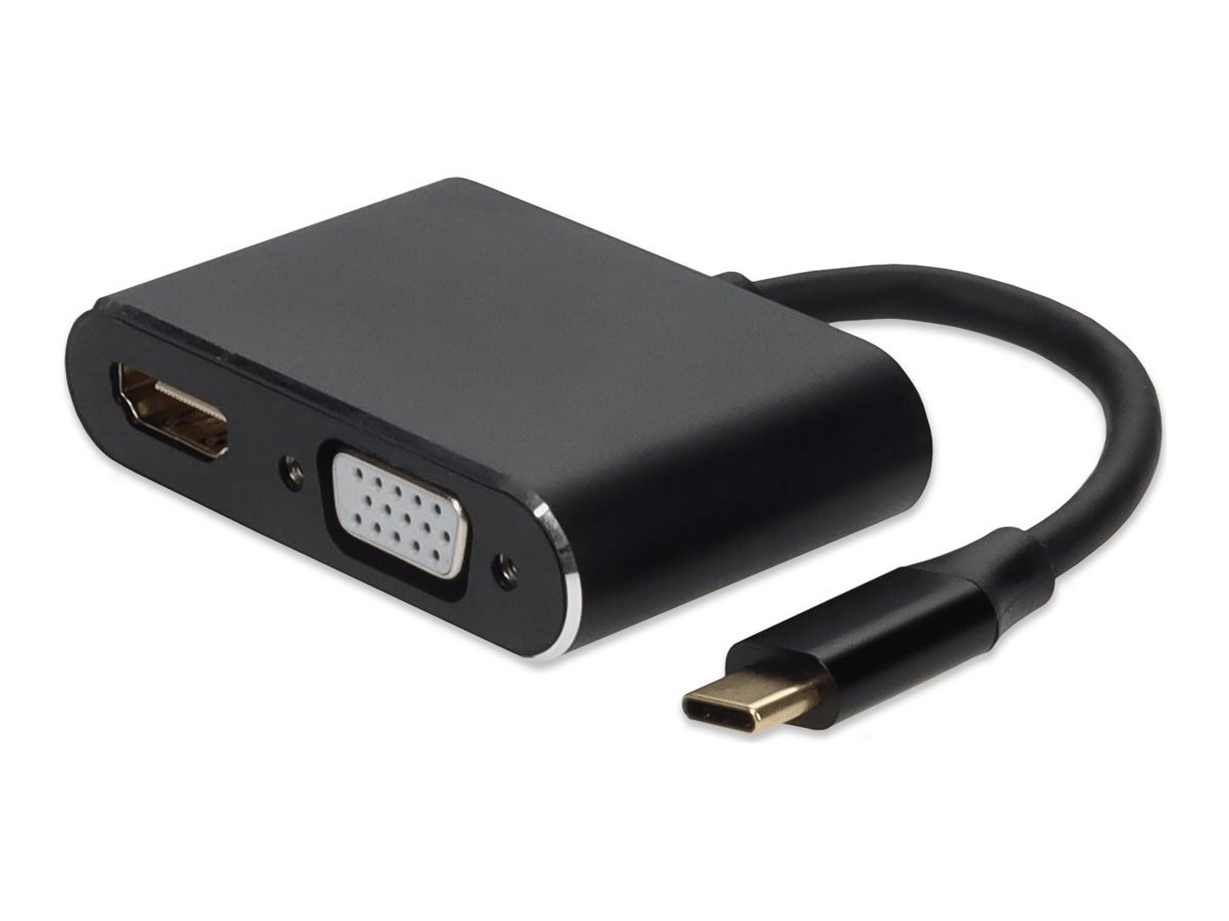 AddOn 8in USB-C Male to HDMI 4K VGA Female Hub with Aluminum Housing ...