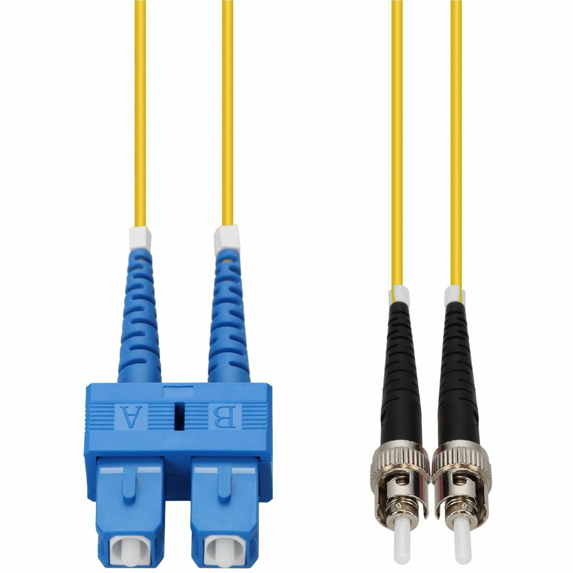 AddOn 8m SC to ST Yellow OS2 Duplex OFNR (Riser-Rated) SMF Fiber Patch ...