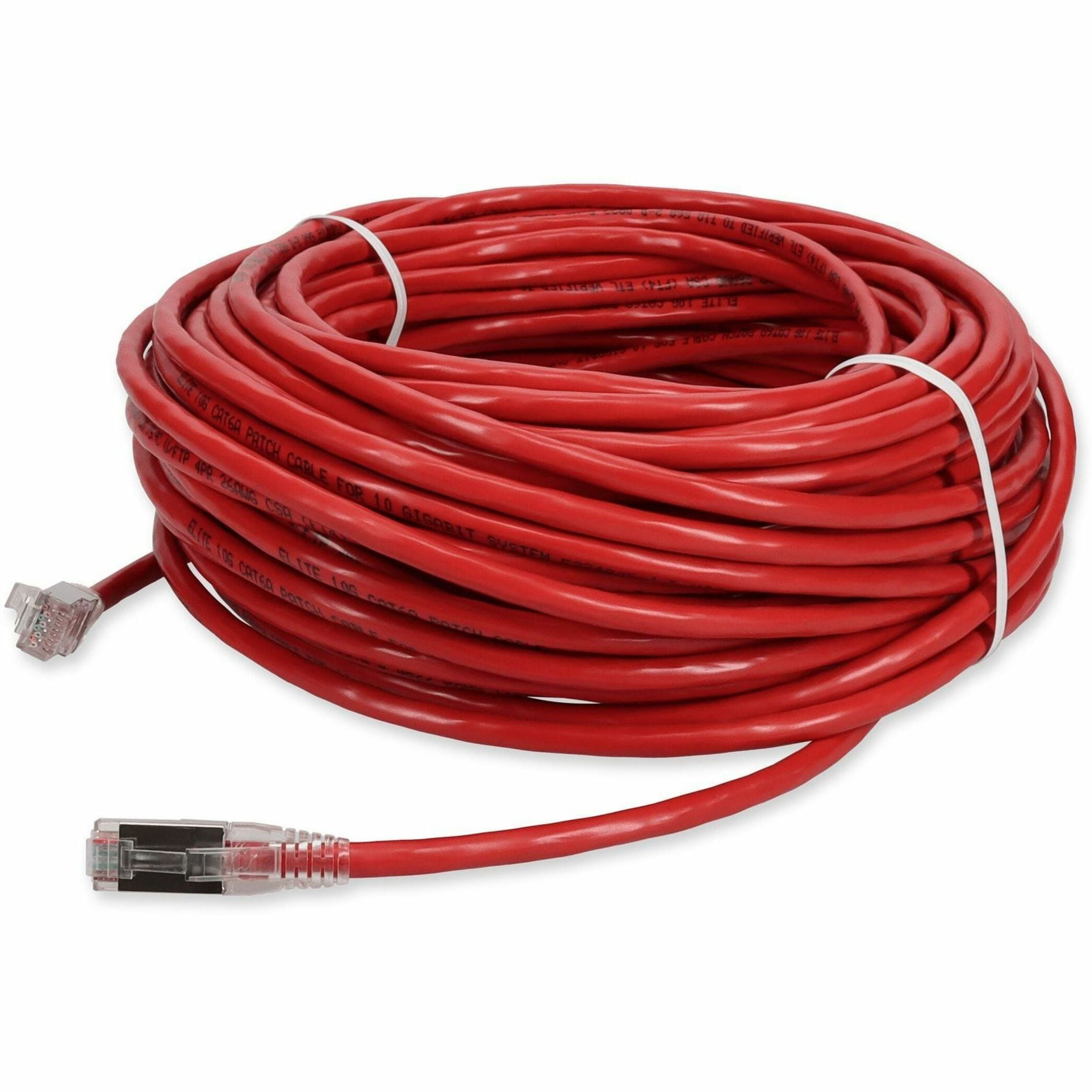 AddOn 75ft Red CAT 6 Shielded PVC Ethernet Cable Snagless Bubble Boot RJ-45 M/M - Walmart.com