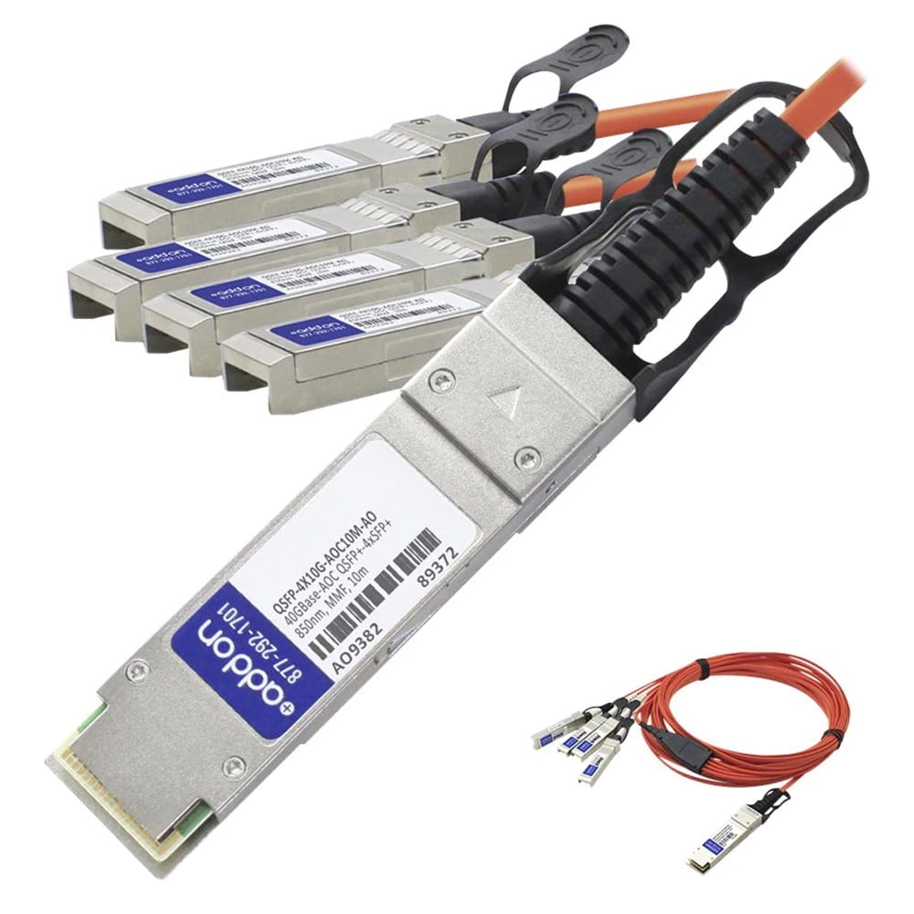 AddOn Cisco QSFP-H40G-AOC10M compatible 40GBase-AOC QSFP+ to QSFP+ active optical cable ...