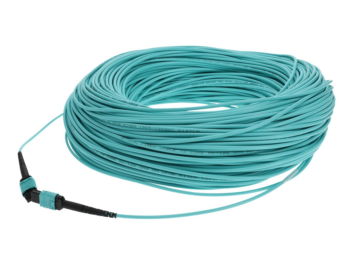 AddOn 150m MPO/MPO Female to Female Crossover OM4 12 Fiber LOMM Patch ...