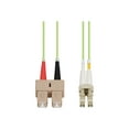 AddOn 8m SC to LC Lime Green OM5 Duplex OFNP (Plenum-Rated) Fiber Patch ...