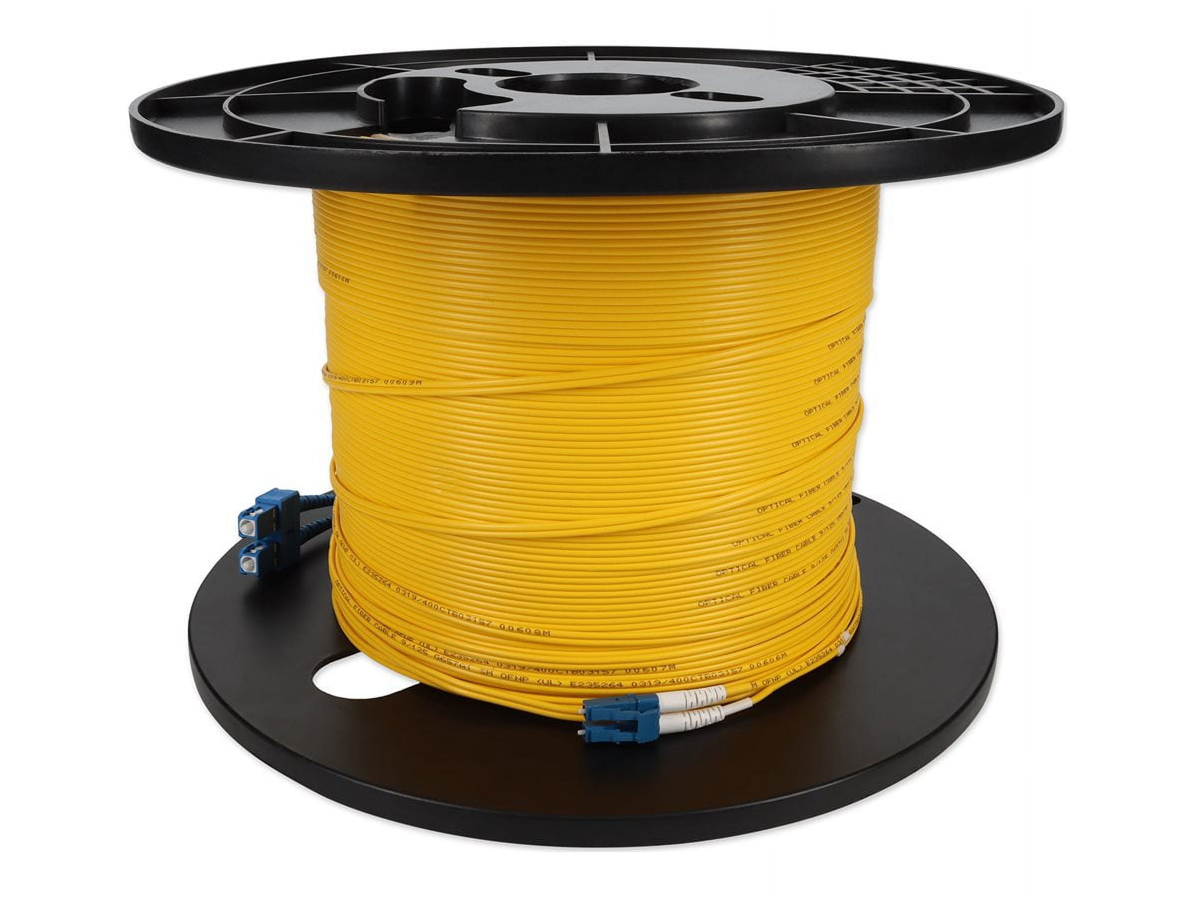 AddOn 100m LC (Male) to SC (Male) Straight Yellow OS2 Duplex Plenum ...