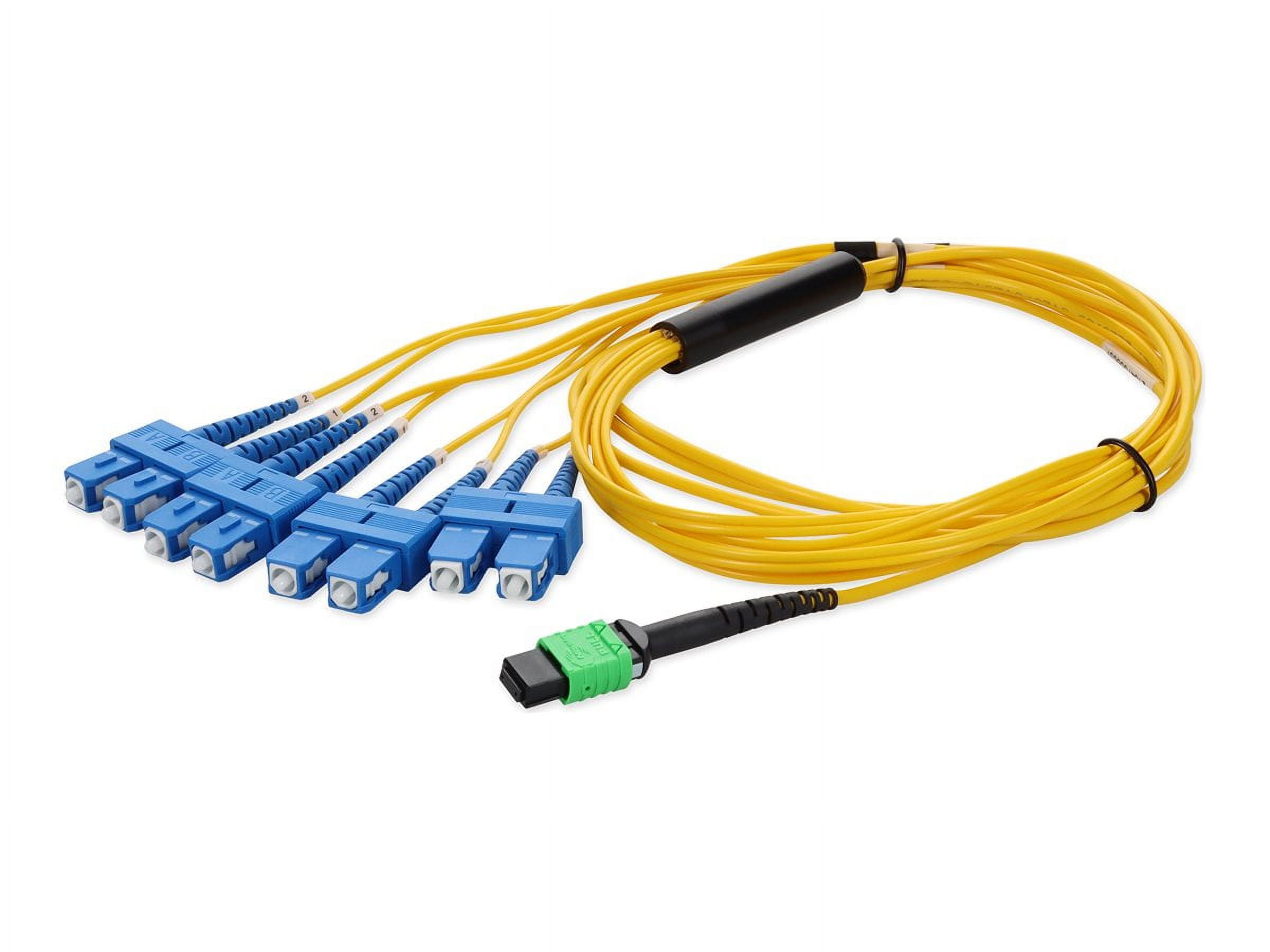 AddOn 5m MPO/APC to 4xSC Duplex (8xSC)/UPC Yellow OS2 OFNR (Riser-Rated ...