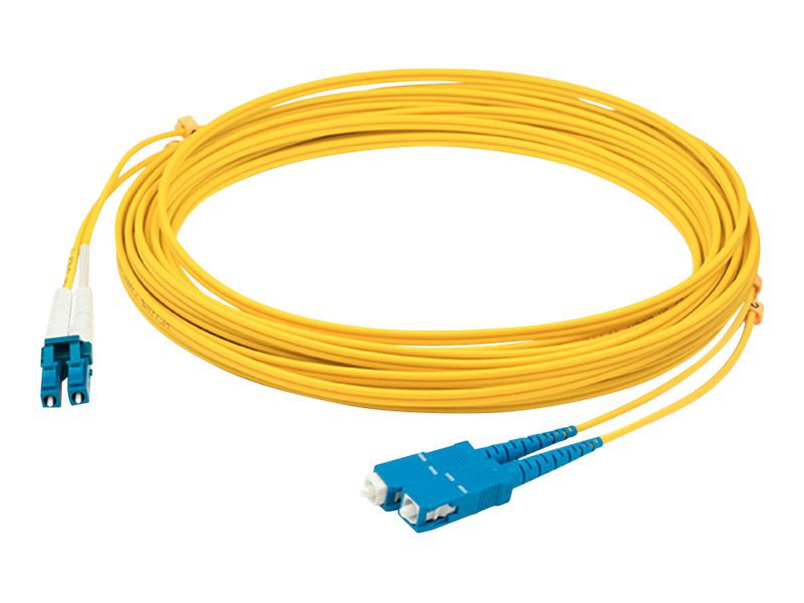 AddOn 60m SC to LC Yellow OS2 Duplex OFNR (Riser-Rated) TAA SMF Fiber ...