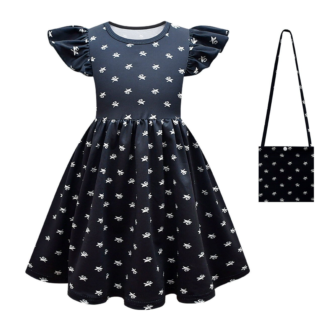 Addams Costume Girls Summer Dress for Kids Addams Family Costumes ...