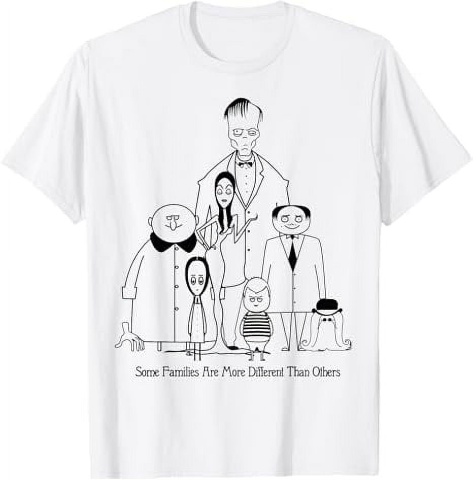 Addams Family Some Families Are More Different Outline T-Shirt ...
