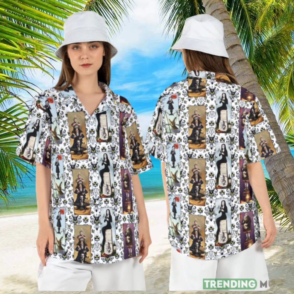 Addams Family Stretching Room Hawaiian Shirt Wednesday Haunted Mansion ...