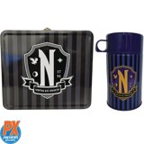 Addams Family Wednesday Nevermore Academy Lunch Box with Thermos ...