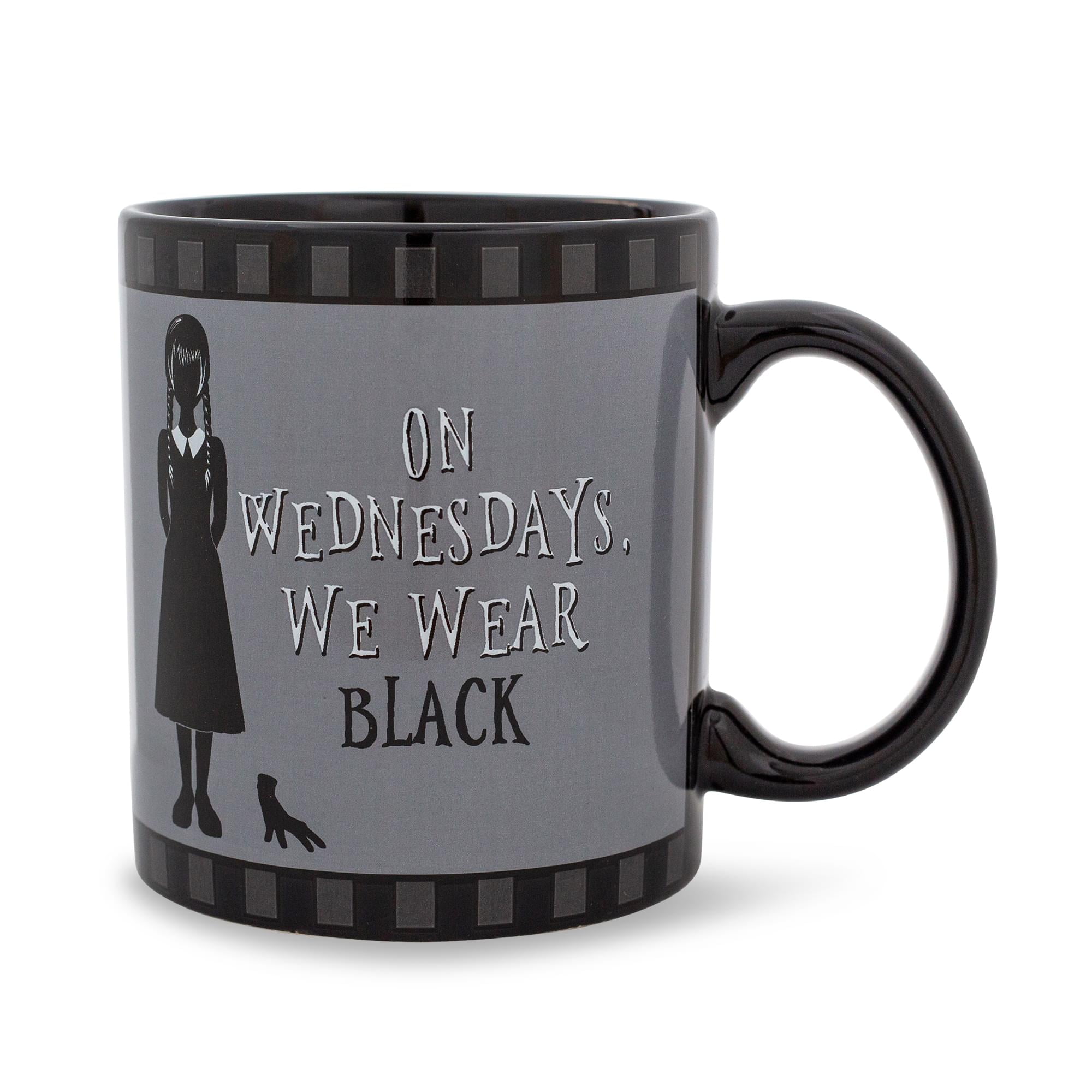 Addams Family Wednesday "On Wednesdays, We Wear Black" 20-Ounce Ceramic ...