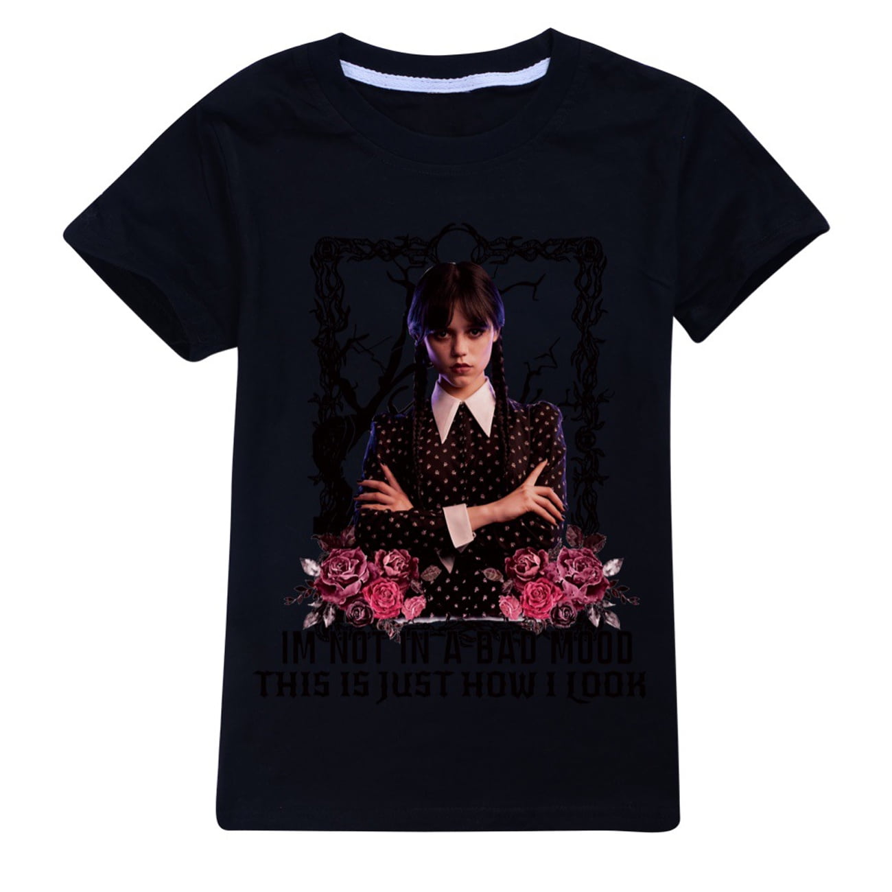 Addams Family Wednesday T-Shirt Summer Girls Cartoon Tops Sweatshirt ...
