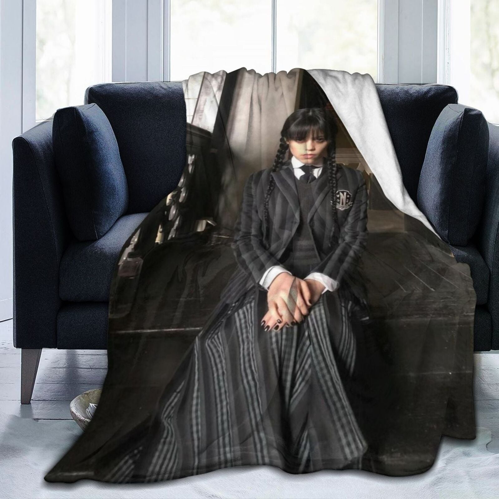 Addams Family Wednesday Throw Blanket - Soft Four Seasons Double-Sided ...