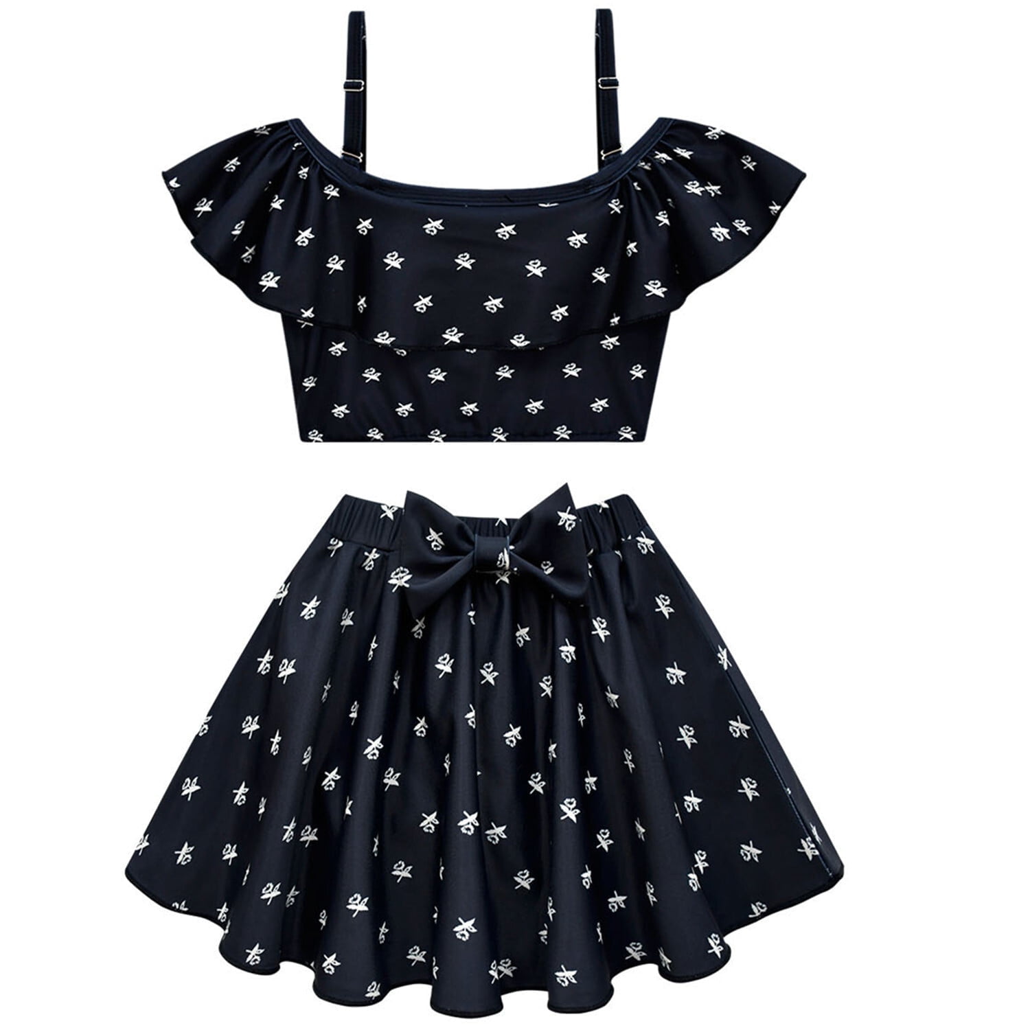 Addams Girls Swimsuit Dress Princess Bathing Suit Addams Girls Summer ...