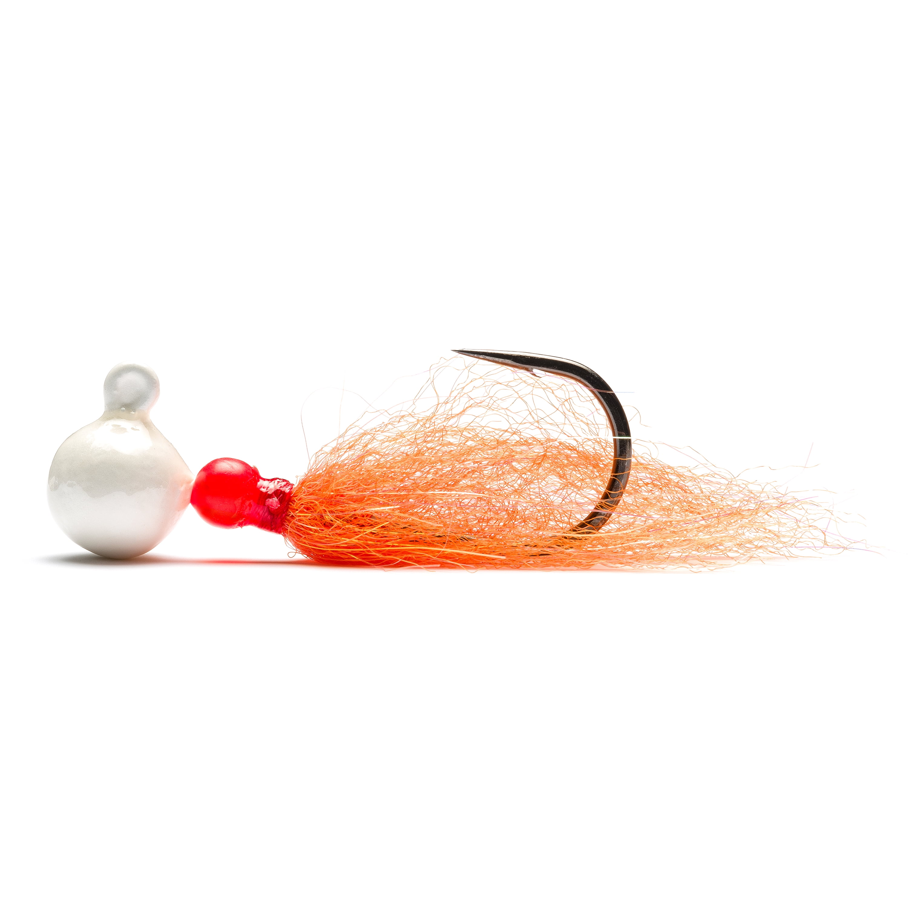 Mustad 1/8oz Pearl-Anadro Flo Orange Jig for Trout, Salmon, Steelhead ...