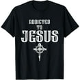 Addicted To Christ - Christian Faith Religious Icon - Dagger T-Shirt ...