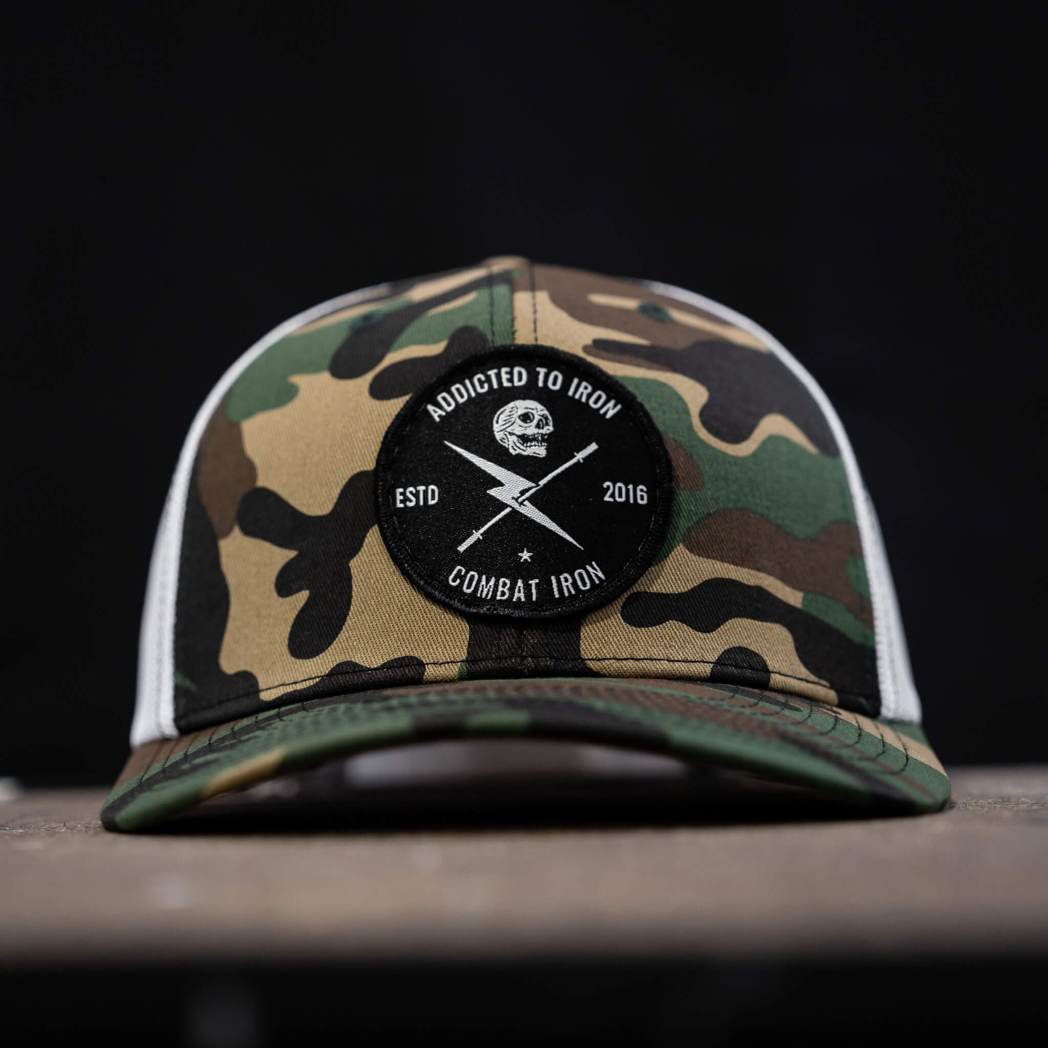 Addicted To Iron Patch Snapback Hat Bdu Camo / White - Walmart.com