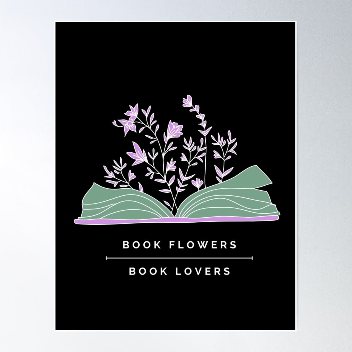 Addicted To Reading, Book Lovers, Book Flowers Poster Wall Art, Modern ...