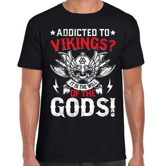 Addicted To Vikings? Men'S Ladies, Funny Ring Spun Super Comfy Vintage ...