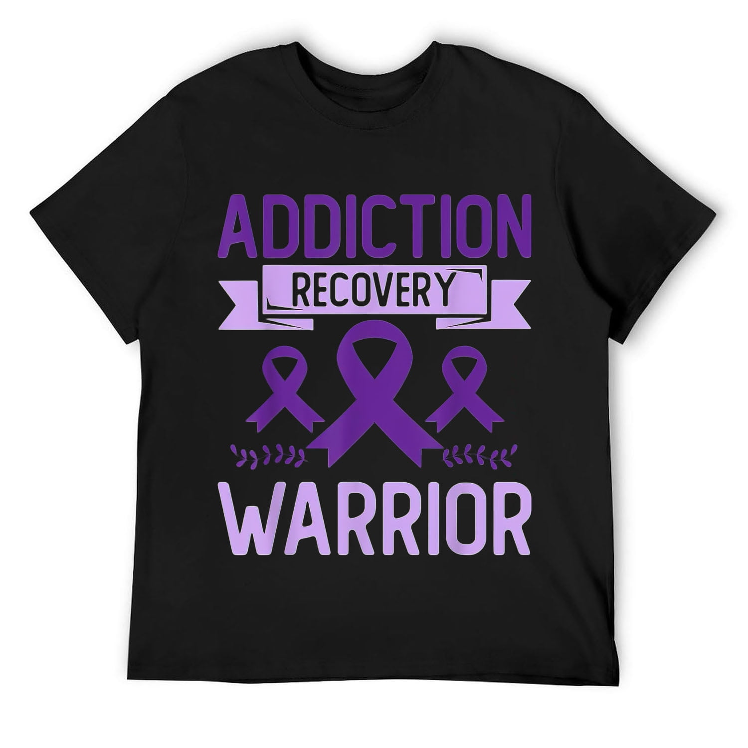 Addiction Recovery Awareness Addiction Recovery Warrior Mens T-Shirt ...