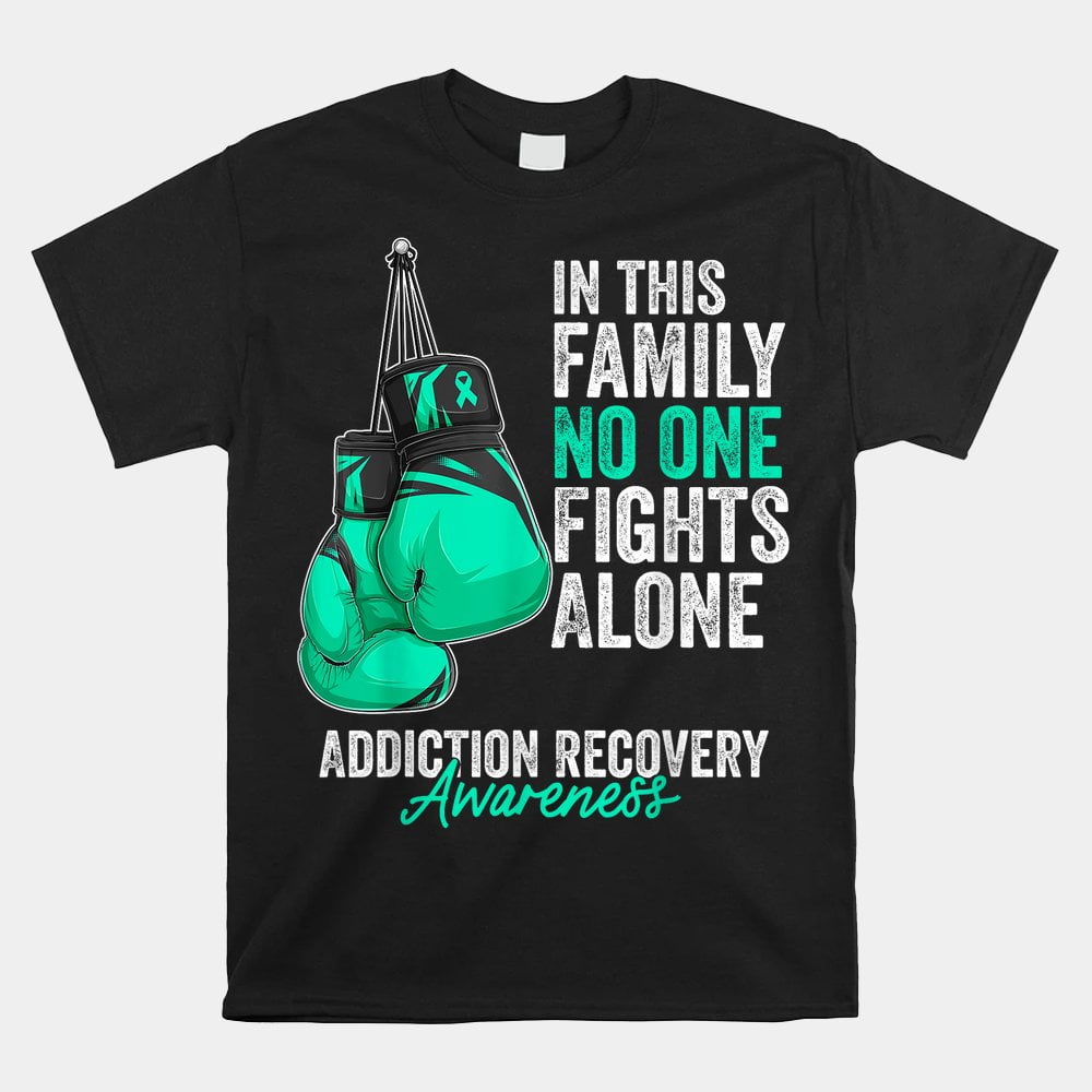 Addiction Recovery Awareness Month Gloves Teal Ribbon Shirt - Walmart.com