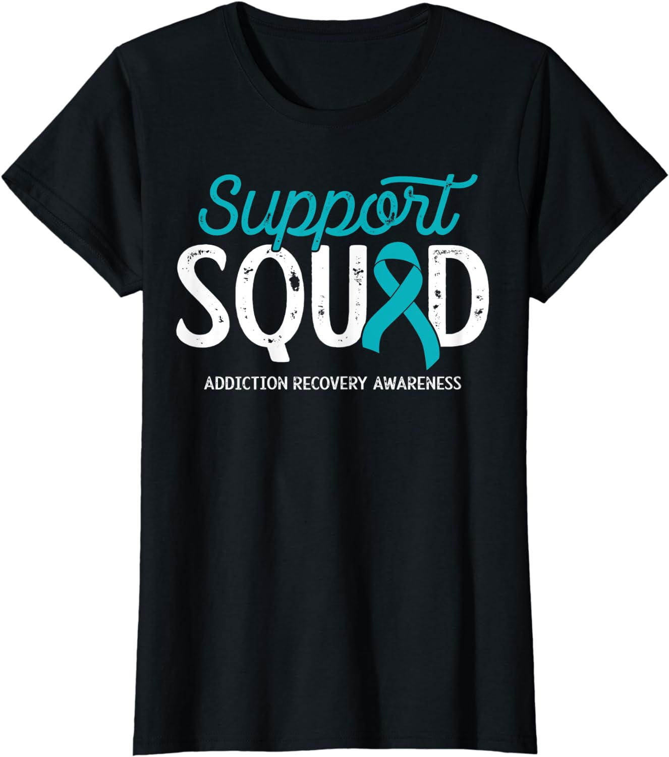 Addiction Recovery Awareness Support Squad Warrior Survivor T-Shirt ...