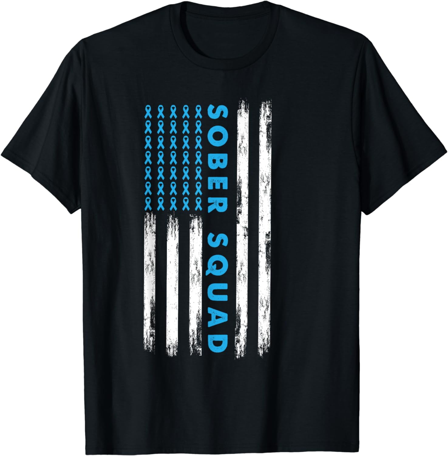 Addiction Recovery Celebrate Recovery Sober Squad USA Flag T-Shirt ...