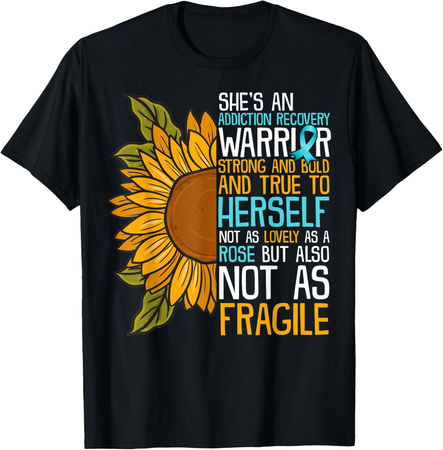 Addiction Recovery Fighting Shirt, They Whispered To Her You T-Shirt ...