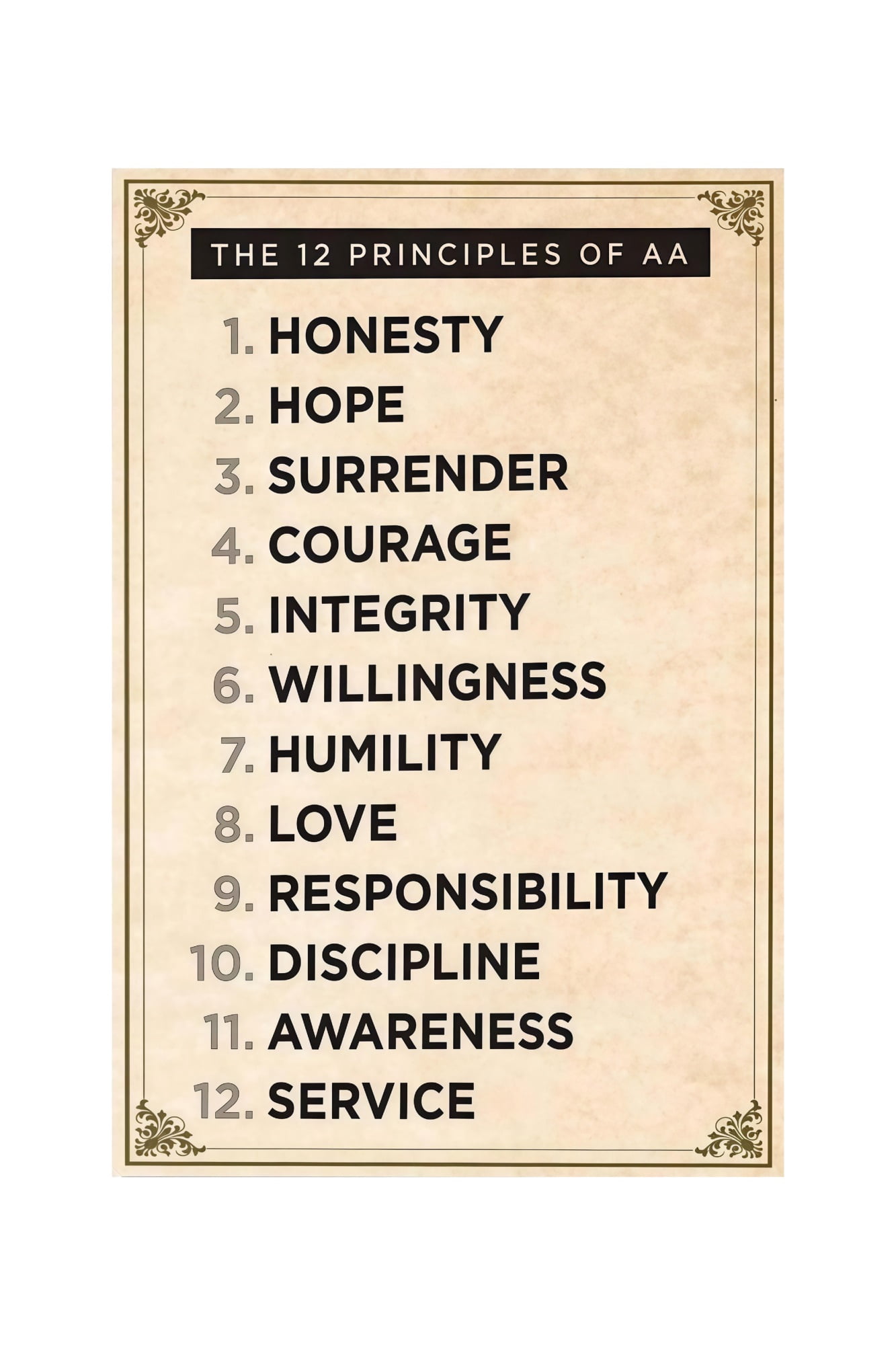 Addiction Recovery Inspiration Metal Sign Twelve Step Guidance Wall Art ...
