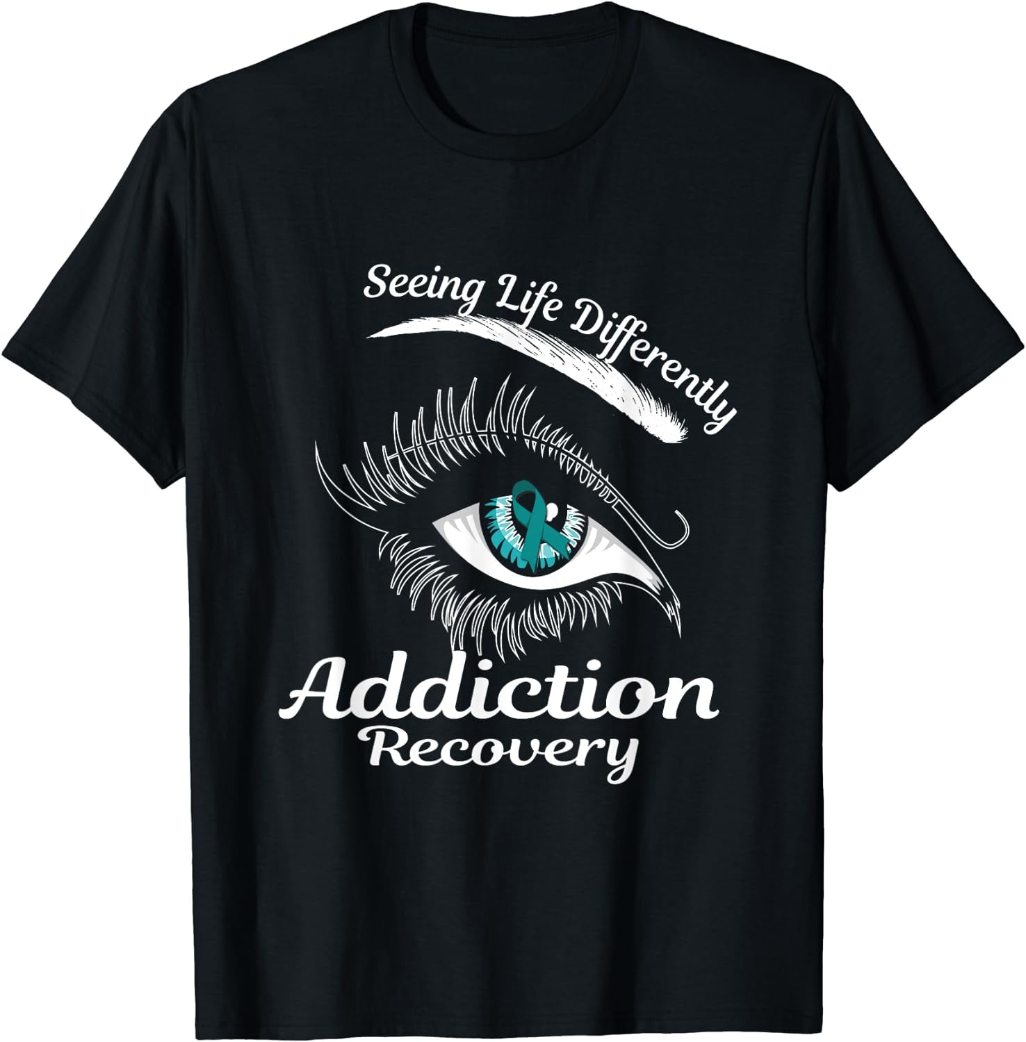 Addiction Recovery Ribbon Recovered To Addiction T-Shirt - Walmart.com