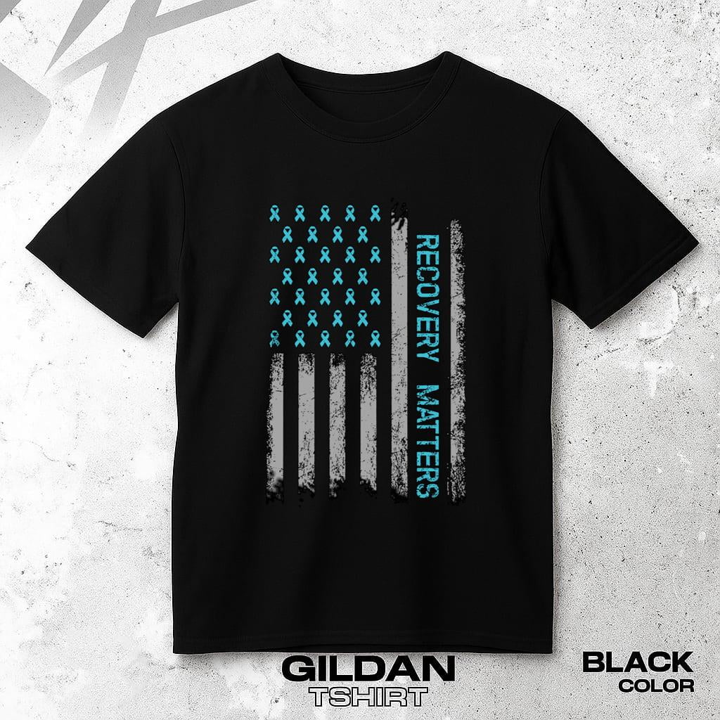 Addiction Recovery Warrior Sobriety Support AA NA Awareness Unisex T ...