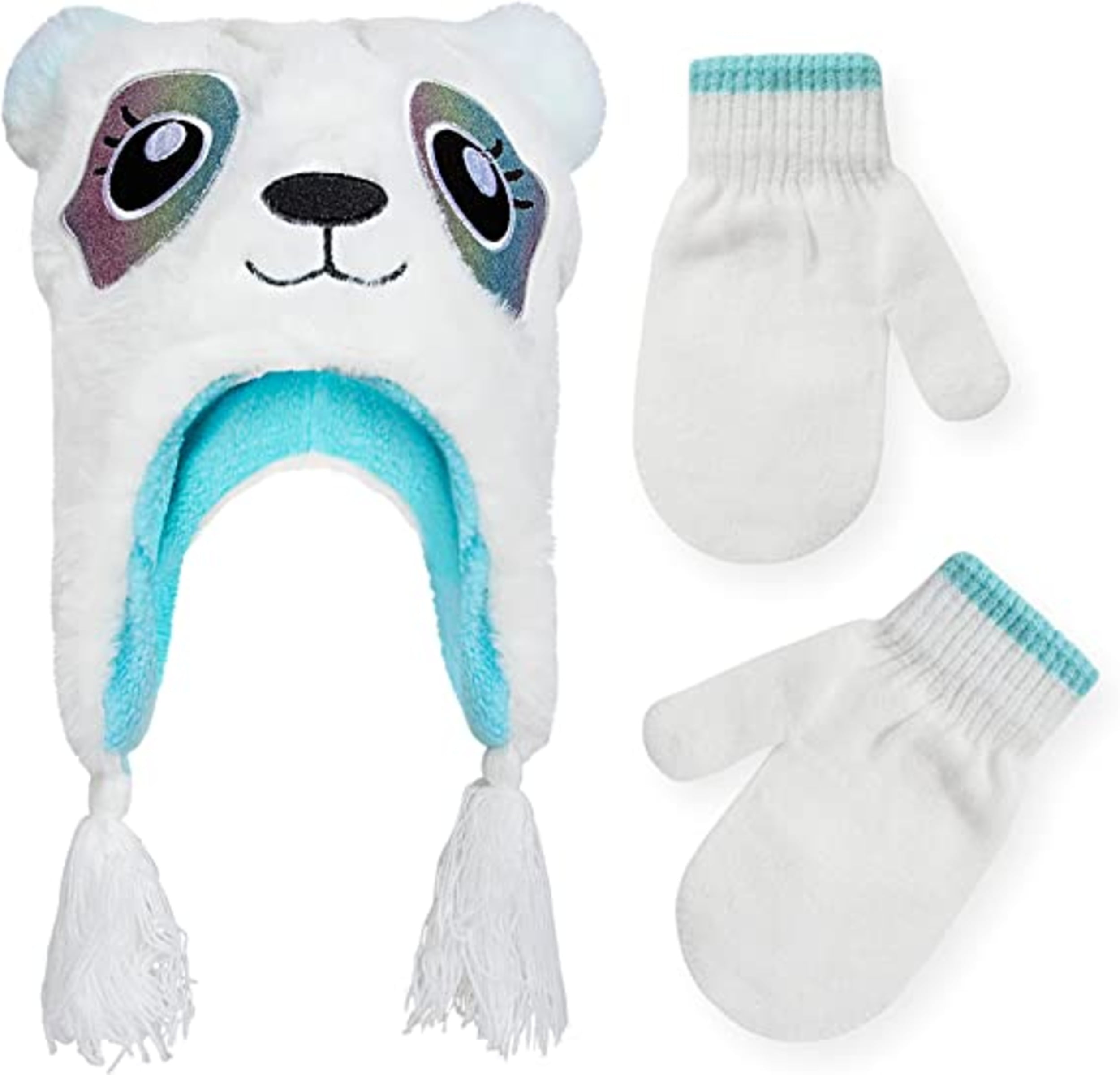 Addie & Tate Kids Winter Hat and Winter Gloves for Boy & Girls - Bear ...