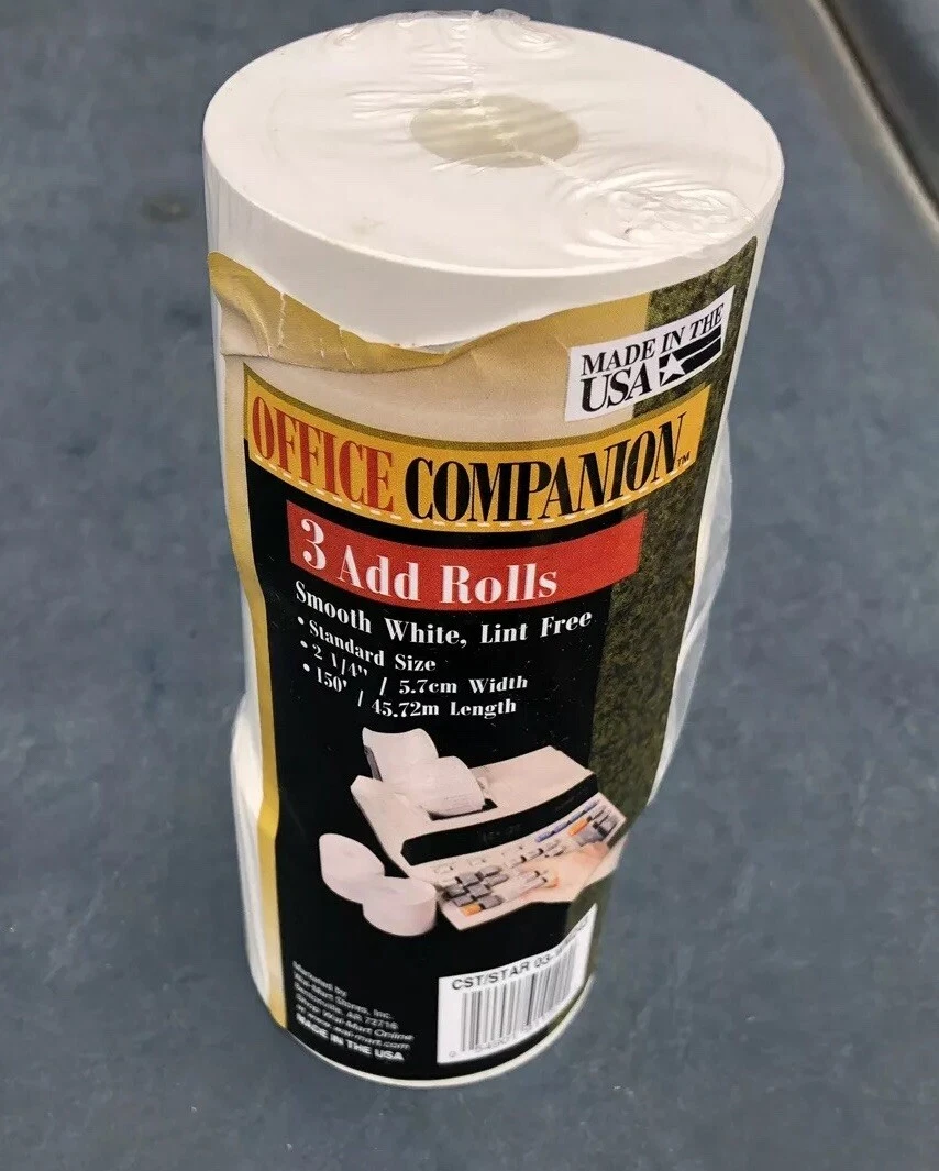 Adding Machine Cash Register Paper Rolls 6 Rolls Size 2 1/4"W - 150 Ft ...