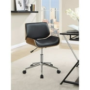 YOUNIKE Chic Faux Leather Swivel Task Chair, Armless & Adjustable ...